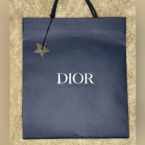 Dior | Bags | Christian Dior Shopping Bag With Silver Embossed Logo ...